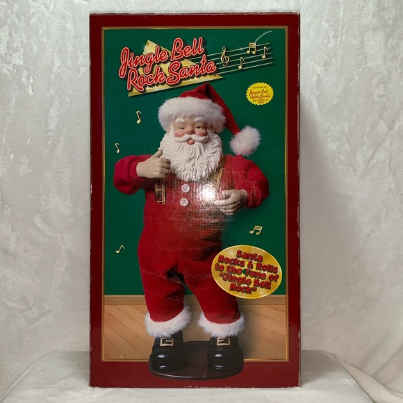 rock santa collectables | Holiday | First Edition Animated Santa Claus Dances To Jingle Bell ...